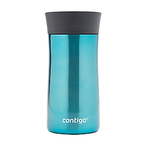 Contigo Pinnacle Autoseal Travel Mug, Stainless Steel Thermal Mug, Vacuum Flask, Leakproof Tumbler, Coffee Mug with BPA Free Easy-Clean Lid, 300 ml, Blue