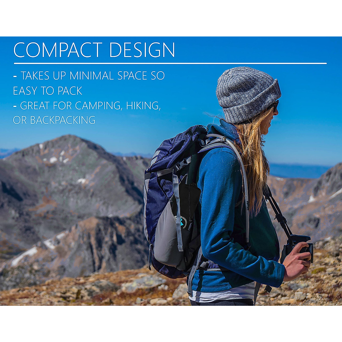 Jemez Wilderness Gear Portable Camping Stool-Compact and Lightweight Chair for The Outdoors, Sturdy and Durable