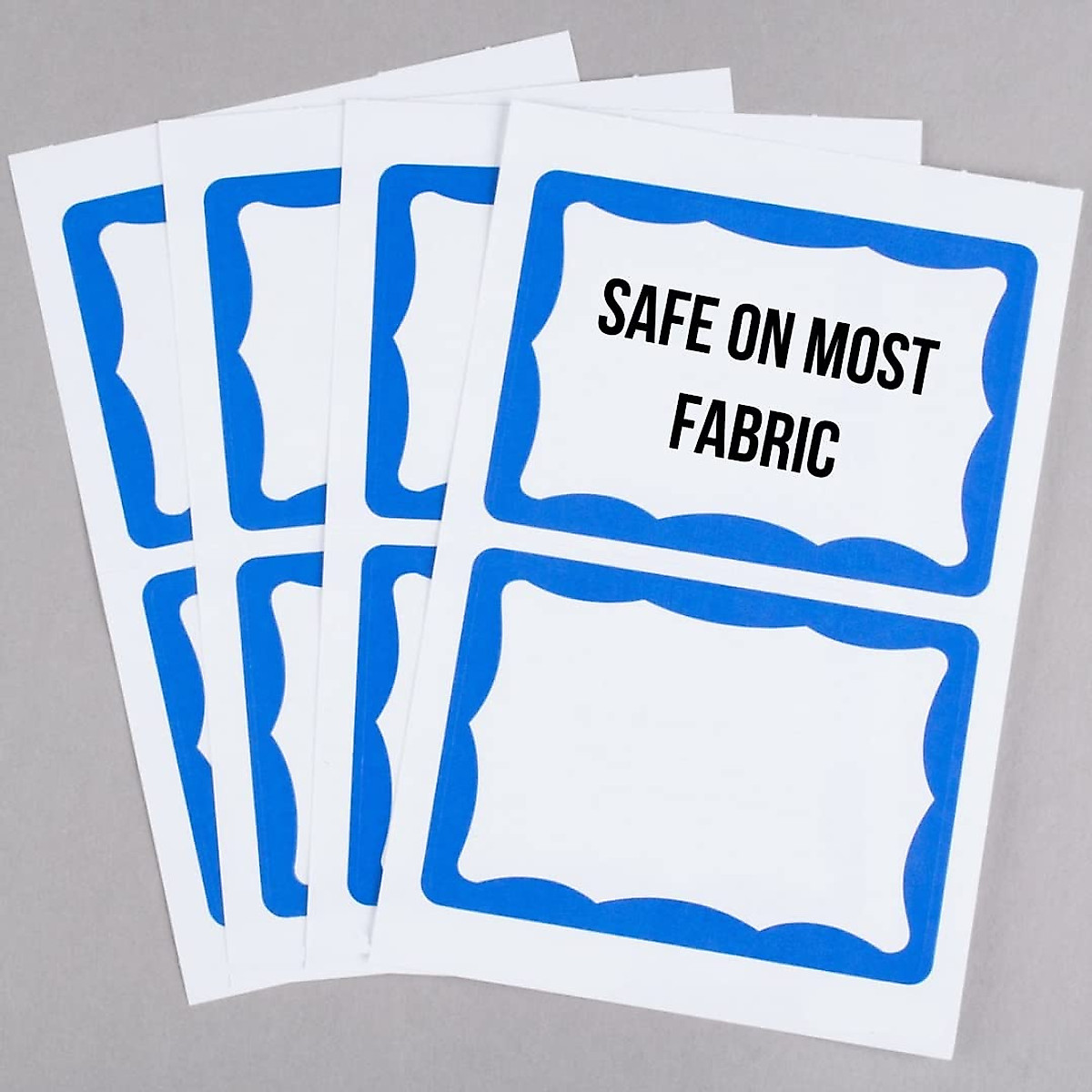 1InTheOffice Name Tag Stickers, Name Tag Labels, Self-Adhesive, Removable, Blue, 100/Pack