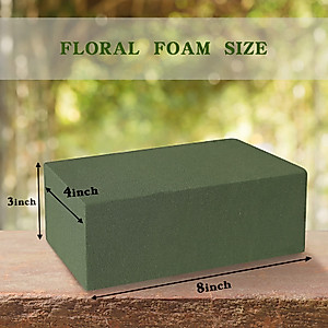 Floral Foam for Fresh and Artificial Flowers, 6 Pcs Wet and Dry Floral Foam Blocks for Wedding, Birthdays and Garden Decorations