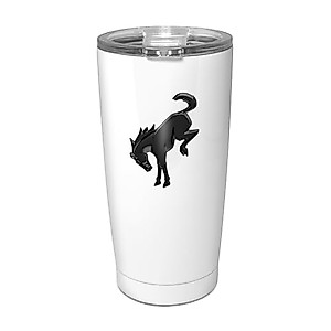 iPick Image for Ford Bronco in Black Color 20 oz Dual-Wall Insulated Stainless Steel White Travel Tumbler