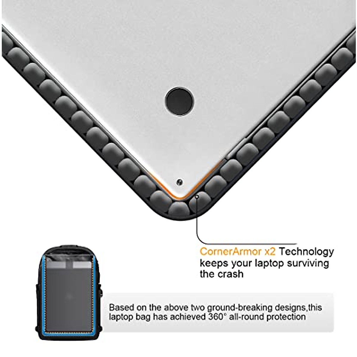 Canvas Laptop Backpack-Anti Theft Bag for Men Women,Rucksack Fits 15.6Inch Laptop, Work Travel Bookbag with USB Charging Port and Lock