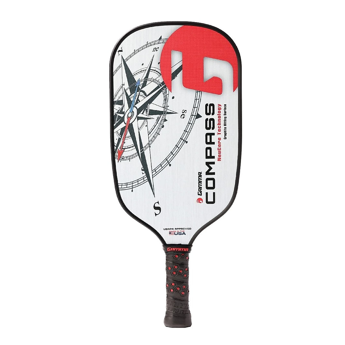 GAMMA Sports Compass NeuCore Pickleball Paddle, Graphite Power Surface and Honeycomb Grip, Elongated Compass