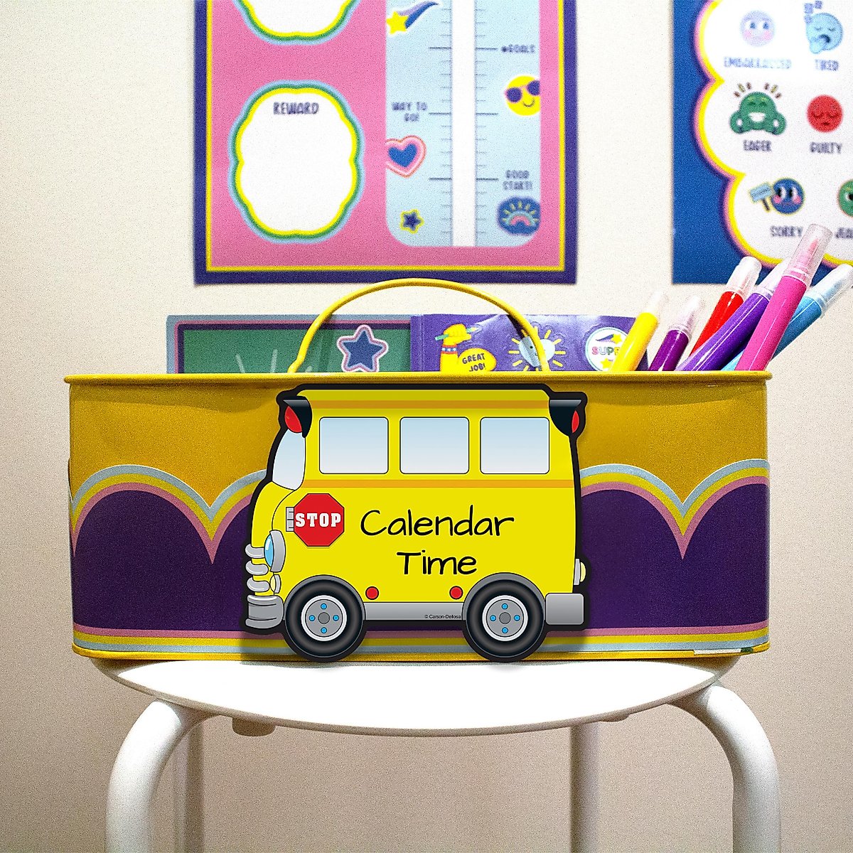 Carson Dellosa – School Bus Colorful Cut-Outs, Classroom Décor, 36 Pieces