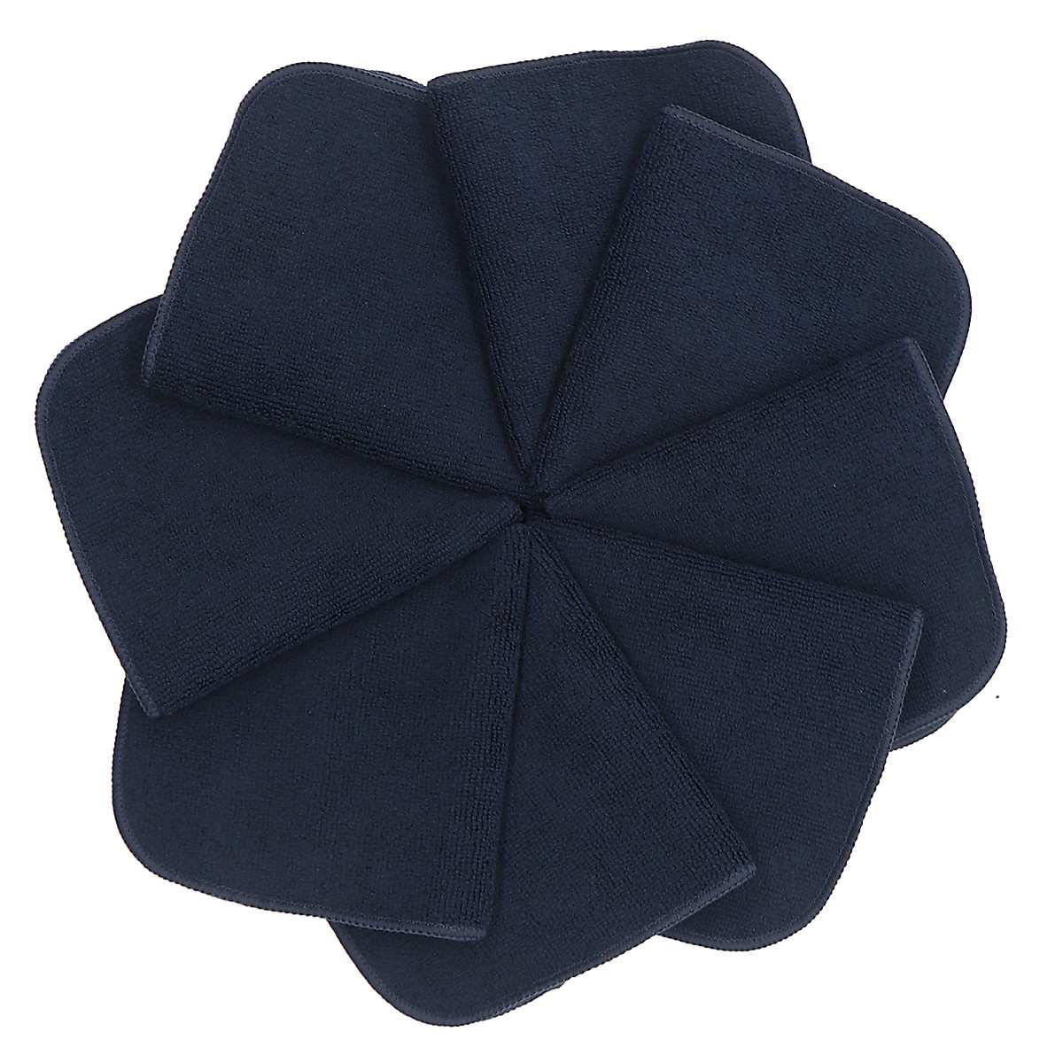 VeraSong Microfiber Dish Cloths Fast Drying Kitchen Cleaning Cloth Dish Rags Dust Cloths Ultra Absorbent Lint Free Washcloths with Poly Scrub Side 12inch x 12inch 8 Pack (Black)