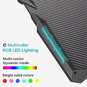 EUREKA ERGONOMIC Gaming Desk with RGB LED Lights, 45 Inch Gamer Desk PC Gaming Computer Desk Gaming Table Workstation W Free Mouse Pad, Controller Stand,Cup Holder and Headphone Hook,Black