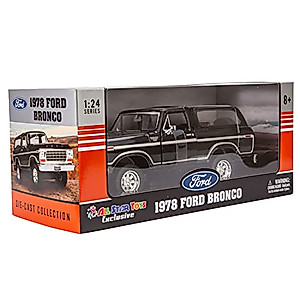 1978 Ford Bronco Ranger XLT 1:24 Diecast Model Car SUV SUT Black with Cap Truck Motormax 79371