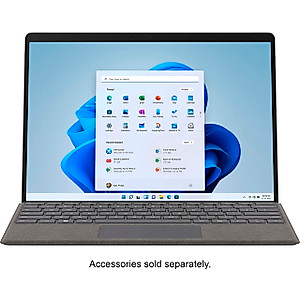Microsoft Surface Pro 8 Tablet, 13" QHD Touchscreen, 11th Gen Intel Core i5-1135g7 (Up to 4.2GHz), Intel Iris Xe Graphics, Device Only, 8GB DDR4 RAM, 1TB SSD, Win11h, Platinum, with MTC Stylus Pen