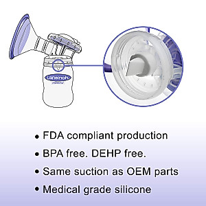 Nenesupply 4 pc Duckbill Valves Compatible with Lansinoh Pumps Parts and Breast Pumps Replacement to Lansinoh Valves. Use with Signature Pro Smartpump Manual Pump