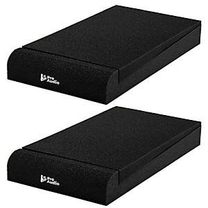 JBL 104-BT Compact Desktop Reference Bluetooth Monitors (Pair) Bundle with Isolation Pads and Hosa HSS-005 1/4-Inch TRS Cables (4 Items)