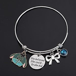 FAADBUK Eeyore Bracelet Eeyore Lover Gift She Believed She Could So She Did Inspiration Gift for Her (Donkey Bracelet)
