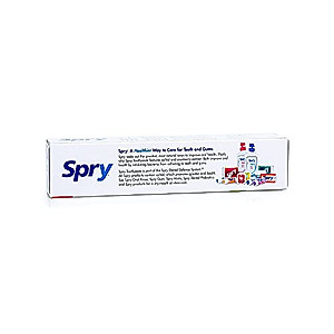 Spry Xylitol Toothpaste, Fluoride-Free, Natural Spearmint, Anti-Plaque and Tartar Control, 5 oz (3 Pack)
