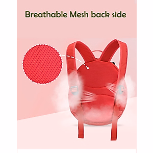 Kids happy Backpack for Unisex Toddler,Ladybug,Child Backpack for Girl and Boy Kindergarten, Red, 10x6.25x11 inches