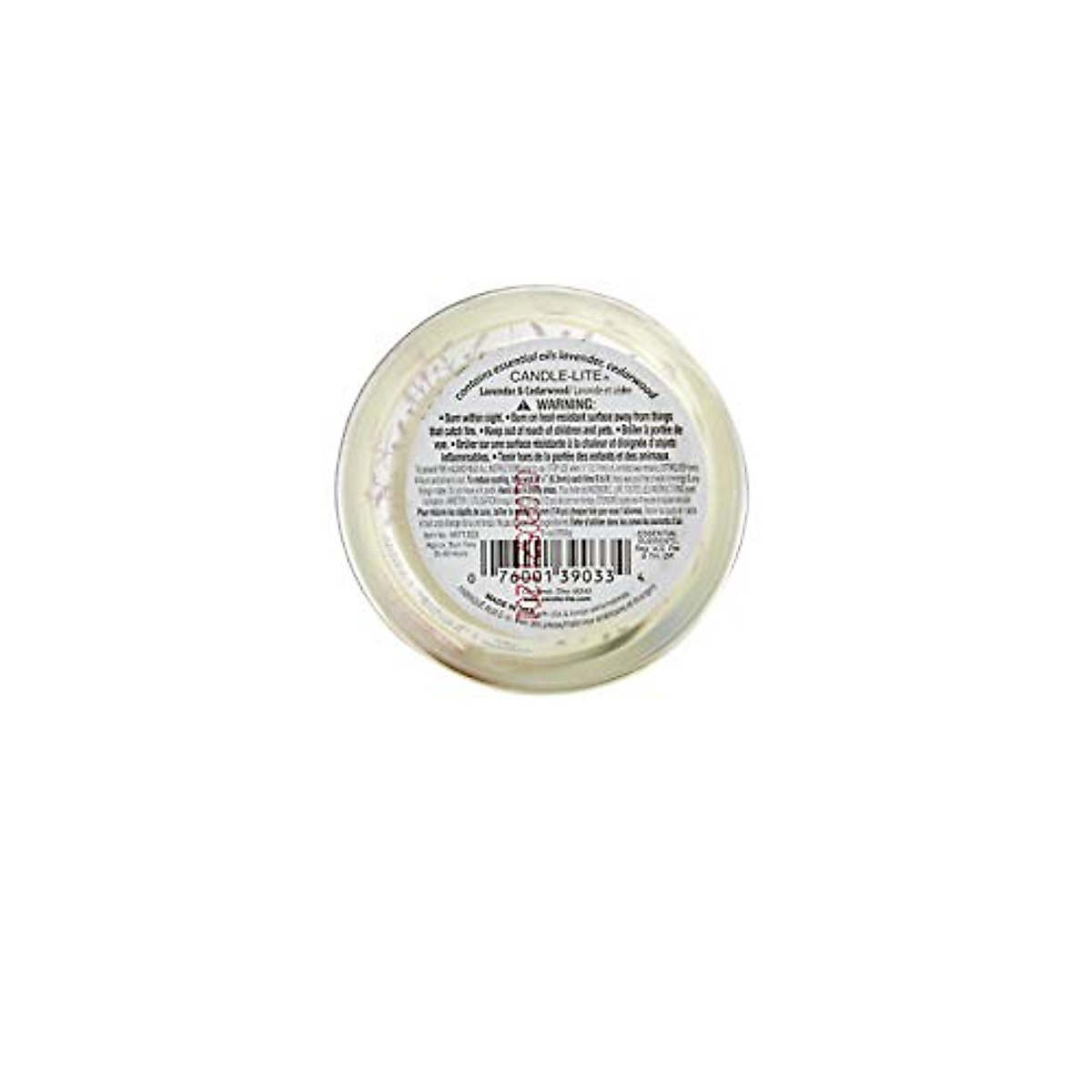 Essential Elements Lavender and Cedarwood Single-Wick Aromatherapy Candle with 50 Hours of Burn Time, 9 oz. Jar, Off White