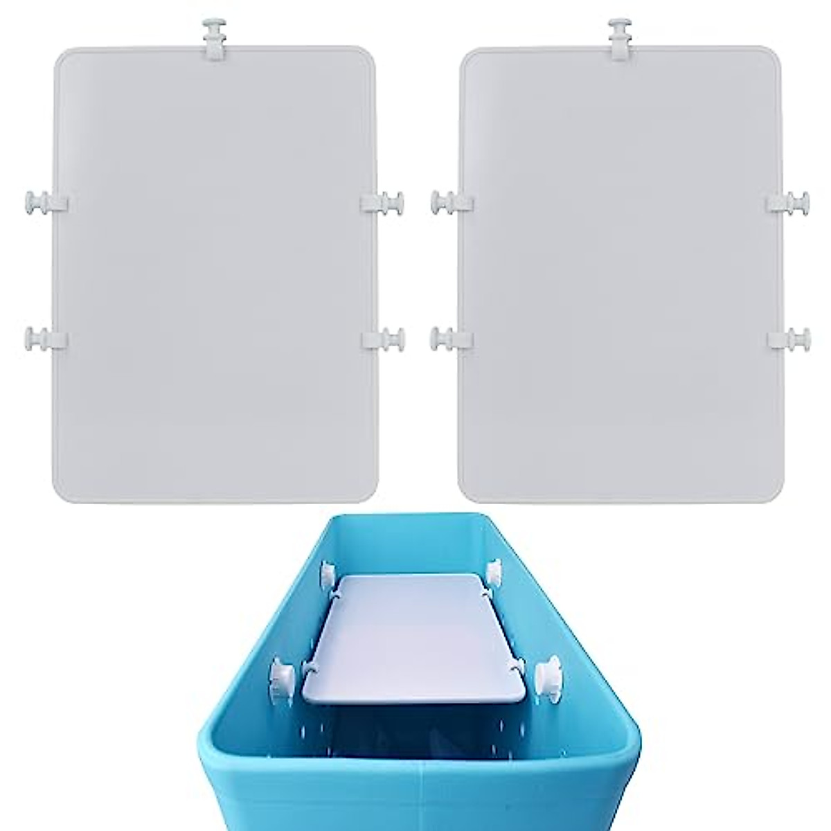 Chokoter 2 PCS Beach Bag Divider Tray, Beach Bag Accessories to Organizer Space, Compatible with Original X Large Beach Bag (White Edge - 2 Pieces)