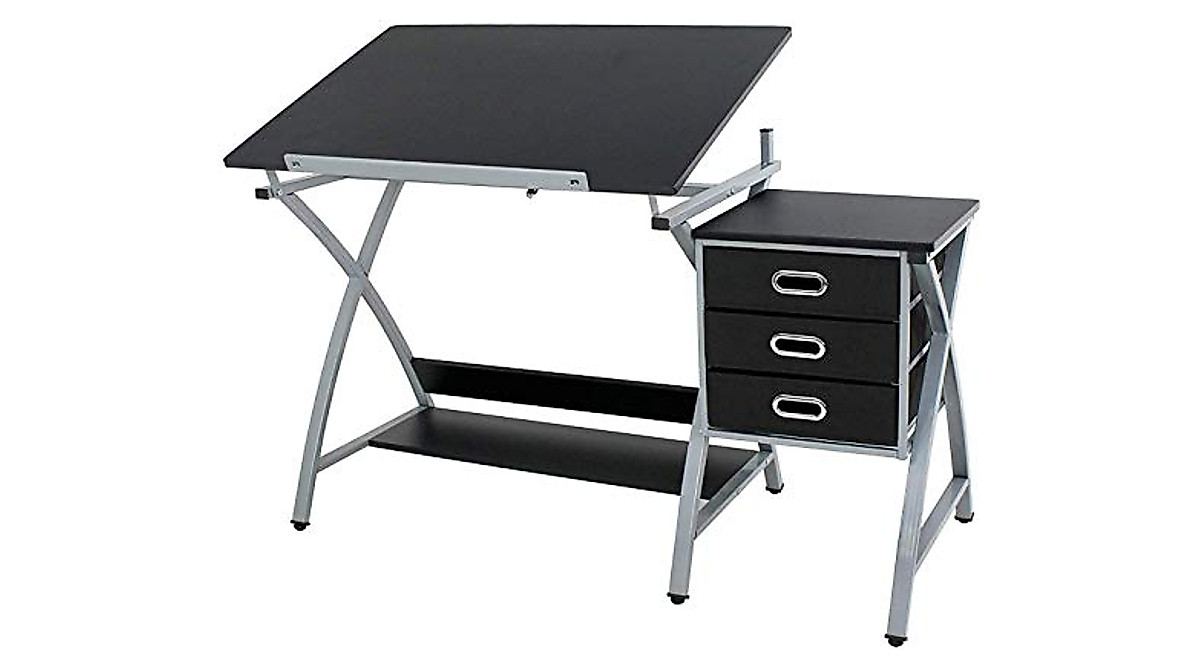 HomGarden Adjustable Drafting & Drawing Table w/ Storage