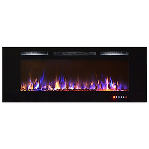Regal Flame Astoria 60" Built-in Ventless Heater Recessed Wall Mounted Electric Fireplace - Multi-Color