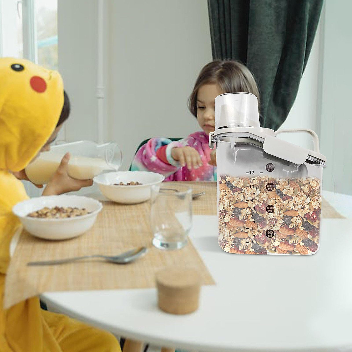 Tostyles Cereal Containers Storage and 2L Airtight Large Dry Food Storage Containers with Pouring Spout for Kitchen Pantry Storage Organization