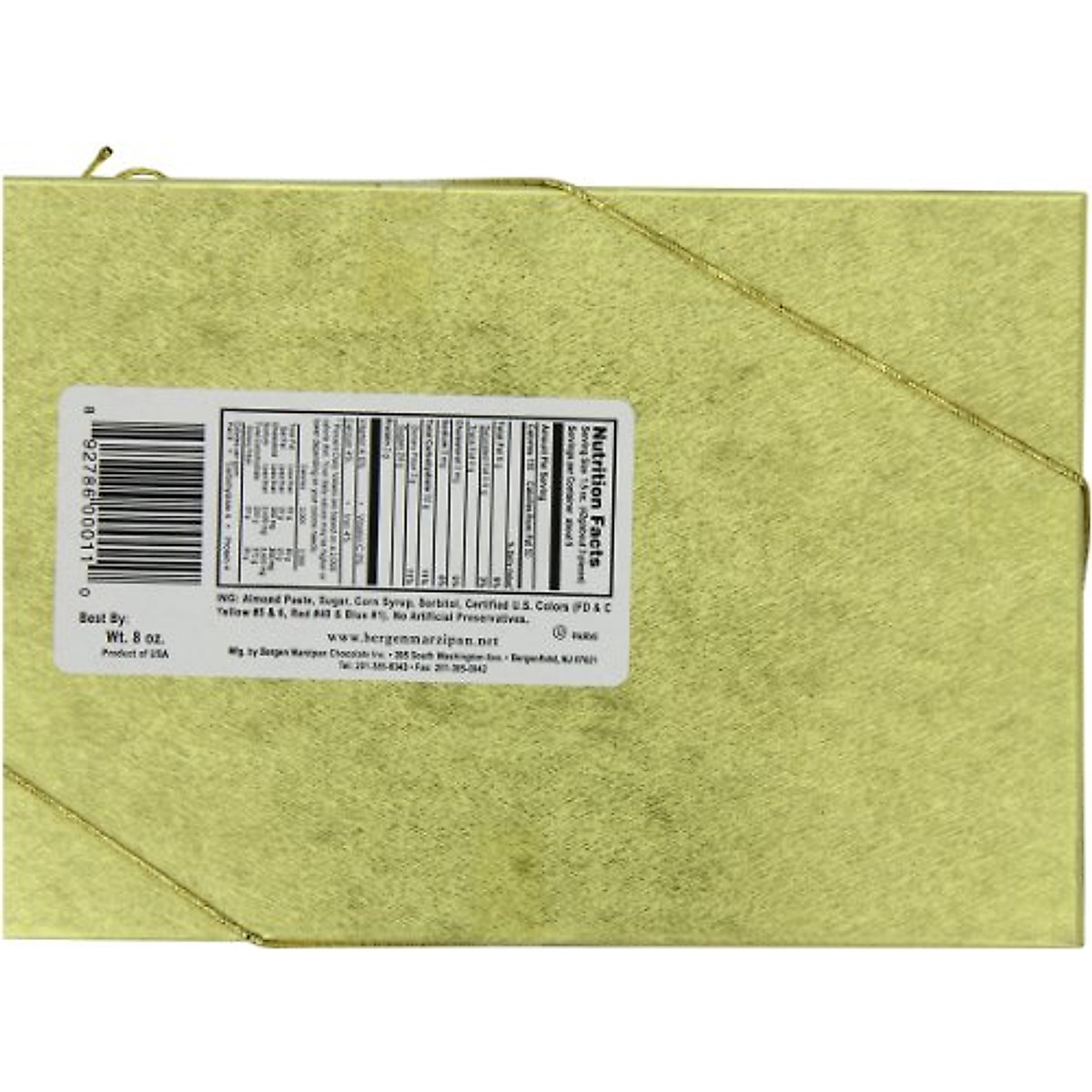 Bergen Marzipan M-1 Assorted Fruit, 8 Ounce