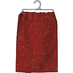 PBK Primitives by Kathy 2 Piece Bundle Red Christmas Kitchen Towels, Merry Christmas and Let It Snow