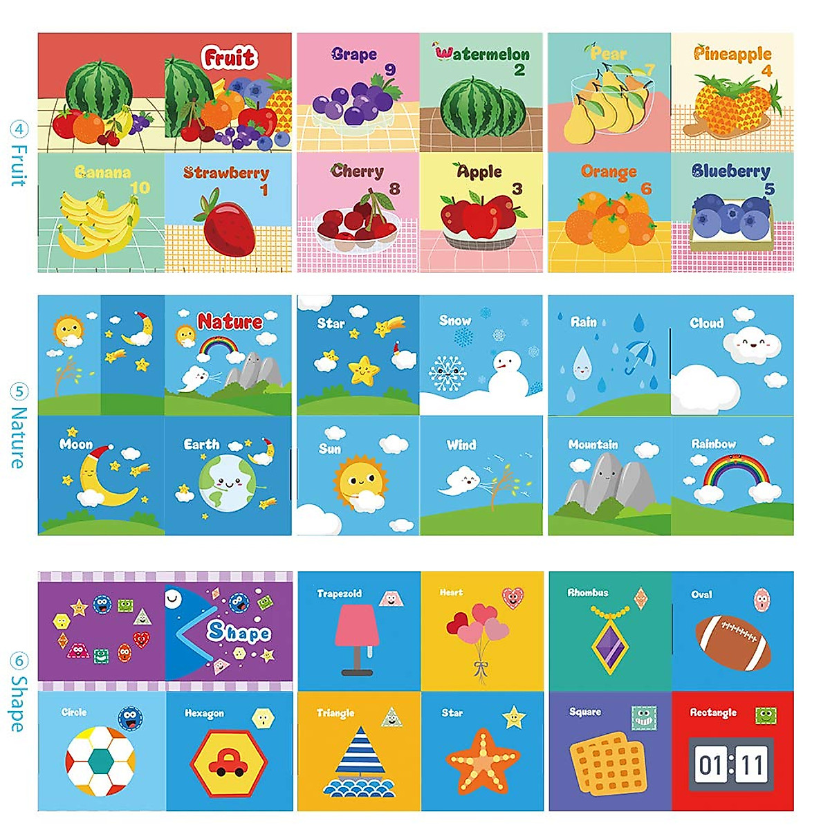 kramow Baby's First Soft Books with Rustling Sound,Cloth Books Toy Set for Newborns, Infants, Toddlers Kids.Perfect for Baby Toy Sets Baby Shower