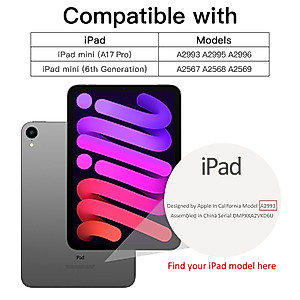 JETech Paper Matte Screen Protector for iPad mini (A17 Pro, 2024 Model, 7th Generation) / mini 6 (2021 Model, 6th Generation), Anti-Glare Matte PET Paper Film for Drawing, Writing, Note-Taking