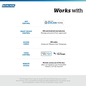 Schlage Encode Smart Wi-Fi Deadbolt with Century Trim in Satin Nickel