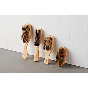 Diane Reinforced Boar Bristle Wave Brush for Men and Barbers – Hard Bristles for Thick to Coarse Hair – Use for Detangling, Smoothing, Wave Styles, Restore Shine and Texture