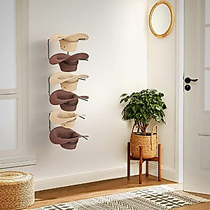 Cowboy Hat Rack - 6 Pcs Cowboy Hat Holder Organizer for Wall Décor Keeps Original Shape of Hat Black Western DIY Hat Display Storage (Without Boards)
