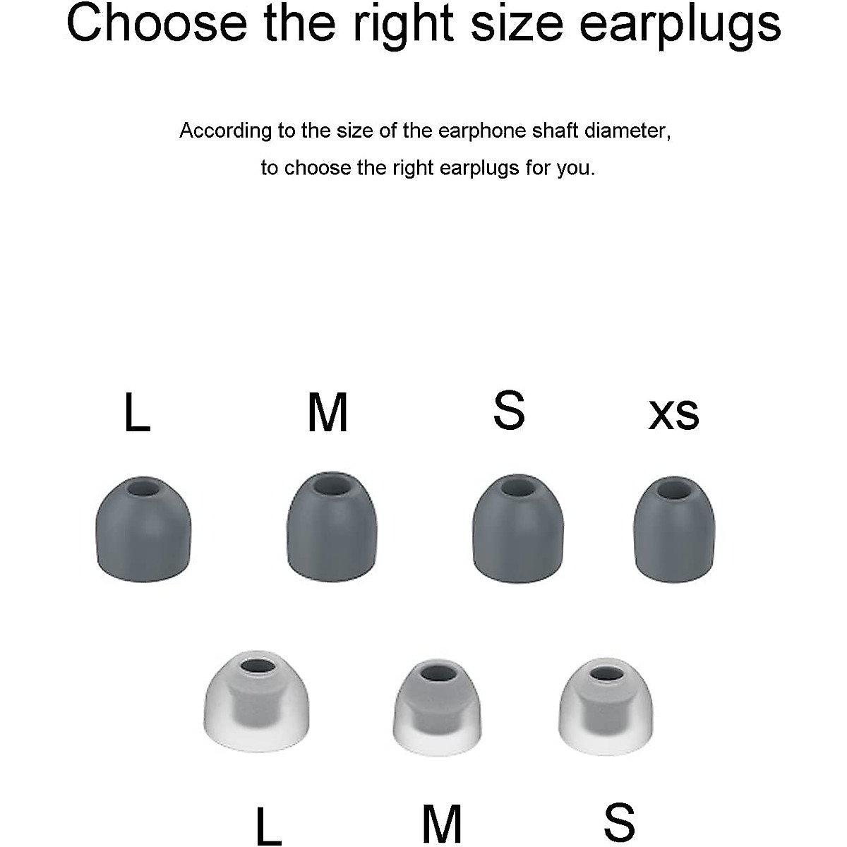 Aiivioll Replacement Waterproof Comfortable Headphone Earpiug Ear Pads Set Silicone in-Ear Headphone Covers Compatible with Sony WF-1000XM4 Bluetooth Headphone (Gray)