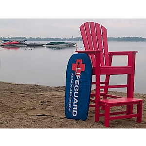POLYWOOD SBL30SR South Beach Lifeguard Chair, Sunset Red