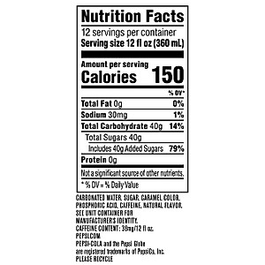 Pepsi Made With Real Sugar Cola Soda Pop, 12oz Cans (12 Pack)