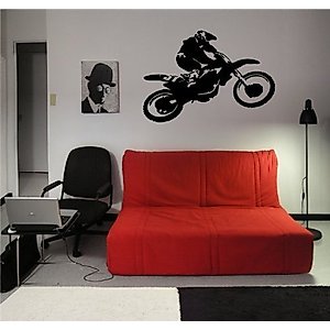 Motocross Dirt Bike Wall Decal Sticker Boys Room Nursery Idea Kid Decor Wall Decal Art Vinyl Sticker m563