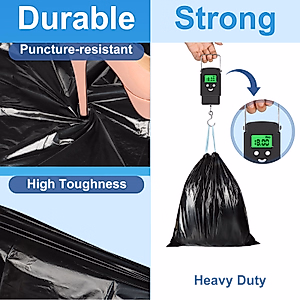 100 Portable Toilet Bags, Drawstring Biodegradable Camping Potty Bags 8 Gallon Camping Toilet Waste Bags for 5-8 Gallon Bucket Toilet Adults Outdoor Camping Car