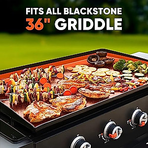 Silicone Griddle Mat for Blackstone 36 Inch Griddle,Maywe Tanso Heavy Duty Food Grade Silicone Protective Mat Cover for Blackstone 36",All Season Cooking Protective Cover|High-Wall Design