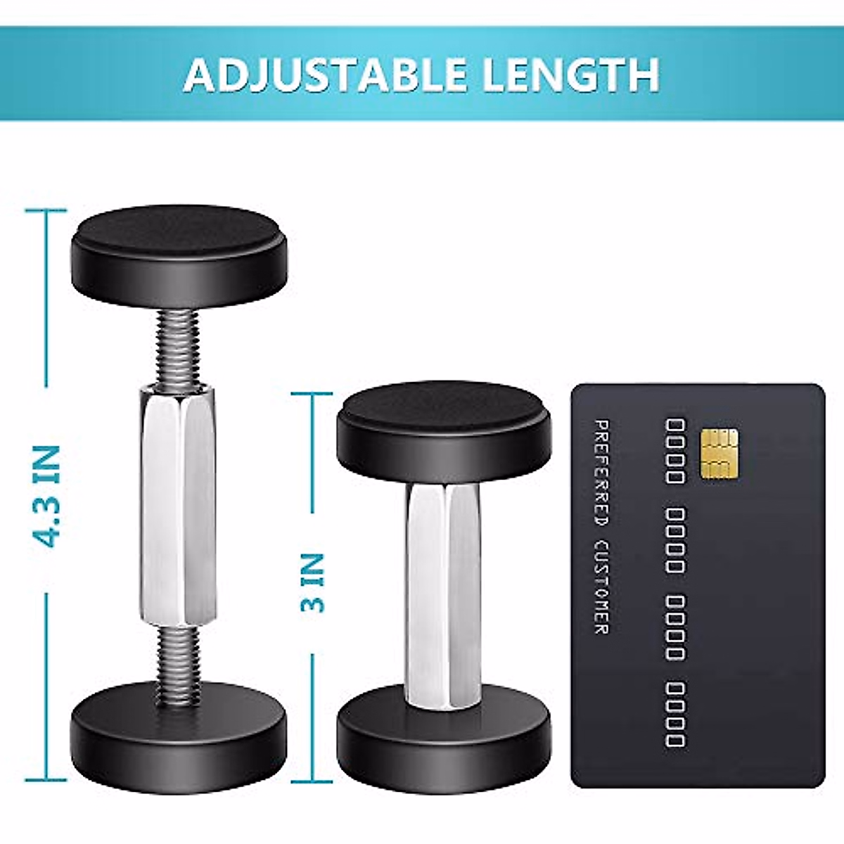 Neatbuddy Adjustable Headboard Stoppers,Bed Frame Anti Shake Tool,headboard stabilizer,Bed Stopper for for Room Wall, Beds, Cabinets, Sofas (2.75-4.1 inch)