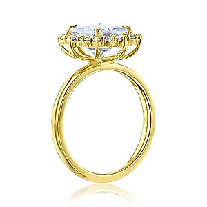 3.1 ct tw Kobelli Moissanite Raina Engagement Ring - yellow-gold / 6.0 / G-H