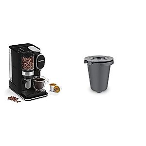 Cuisinart DGB-2 Conical Burr Grind & Brew Single-Serve Coffeemaker, Black & Cuisinart HomeBarista Reusable Filter Cup, Gray
