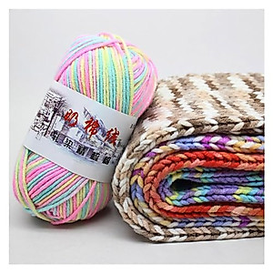 10pc/50g/ball Soft Yarn Hand Knitting Crochet Woolen Worsted #5 Section-Dyeing Middle-Thick Milk Cotton Yarns (Color : 16)