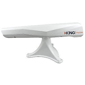 KING KF1000 Falcon Automatic Directional WiFi Antenna with WiFiMax Router and Range Extender - White