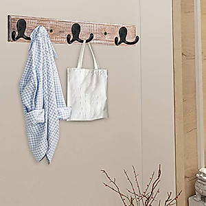 IBosins 8 Pack Heavy Duty Double Prong Coat Hooks Wall Mounted with 16 Screws Retro Double Hooks Utility Hooks for Coat, Scarf, Bag, Towel, Key, Cap, Cup, Hat