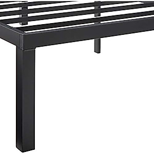 ZINUS Luis 16 Inch QuickLock Metal Platform Bed Frame / Mattress Foundation with Steel Slat Support / No Box Spring Needed / Easy Assembly, Twin