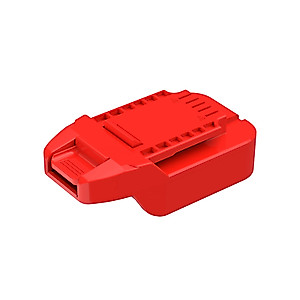 LQ-18RY Adapter Fits Bauer 20v Cordless Tools for DeWalt 20v MAX XR Slider Lithium Batteries-Adapter Only, Red