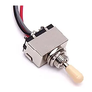 Electric Guitar Wiring Harness Kit Replacement for LP, 2T2V 3 Way Toggle Switch 500K Pots&Jack for Dual Humbucker Gibson Les Pual Style Guitar, Cream Tip
