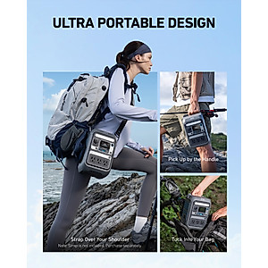 Anker SOLIX C300 Portable Power Station, Outdoor 288Wh LiFePO4 Battery, 300W (600W Surge) Solar Generator, 140W Two-Way Fast Charging, for Camping, Traveling, and Emergencies (with 60W Solar Panel)