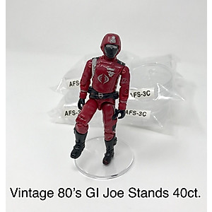 GI Joe Clear Action Figure Stands Vintage Joes Quantity 40