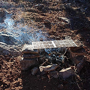 Kuvik Titanium Camping Grill - Ultralight and Compact Grill for Backpacking, Camping, and Survival