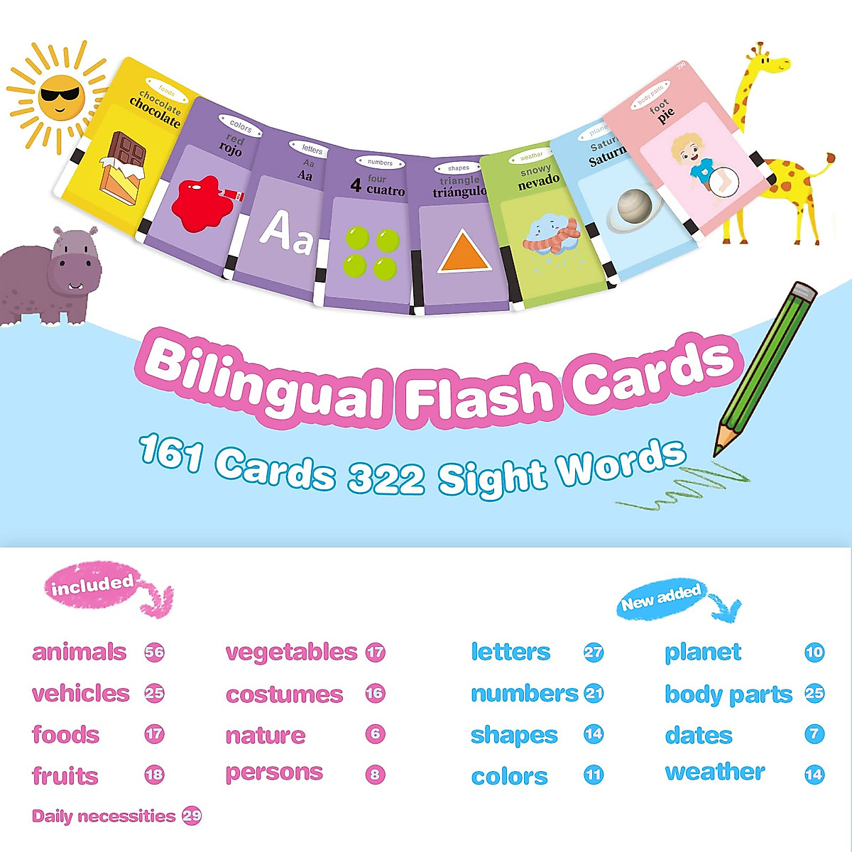 TimingSXD Spanish Flash Cards for Kids,Bilingual Flash Cards for Toddler/Beginning - ABC,Numbers,Colors,Shapes,Español/English Talking Flash Cards for Preschool,Kindergarten