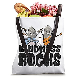 Anti-Bullying Rainbow Hippie Music Teacher Kindness Rocks Tote Bag