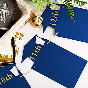 Whaline 2Pcs Graduation Photo Banner, Congrats Grad Banner, No DIY Require Hanging Bunting, Kindergarten to 12th Grade Picture Garland, Black Gold Glitter Banner for Grad Party Decor, 5 x 7 inch